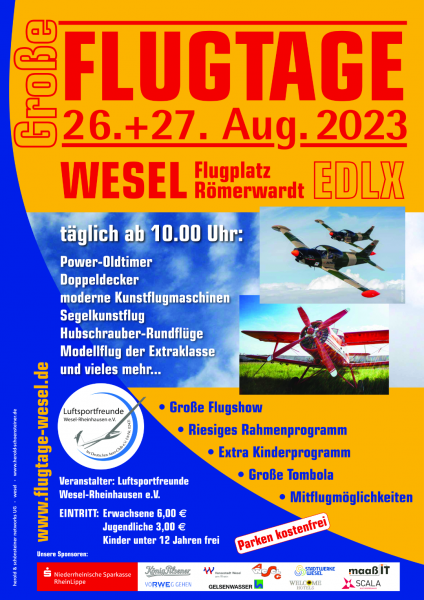 Flugtage 2023 - Flugtage Wesel